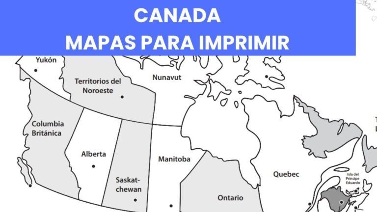 Mapas descargables de Canadá - Imprime para tus trabajos